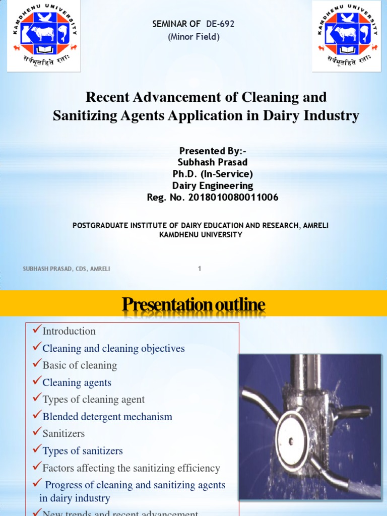 Recent Advancement of Cleaning and Sanitizing Agents Application in ...