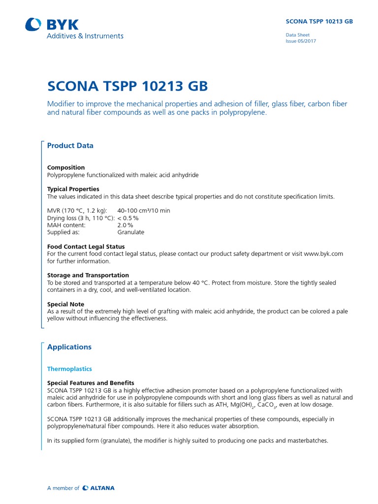 TDS Scona TSPP 10213 GB en | PDF | Materials Science | Materials