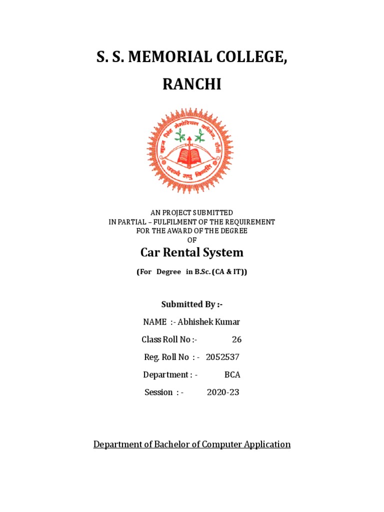 Car Rental Project by Abhishek | PDF | My Sql | Php
