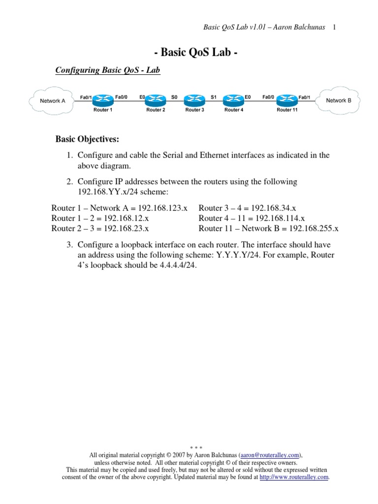Basic Qos Lab | Download Free PDF | Router (Computing) | Quality Of Service