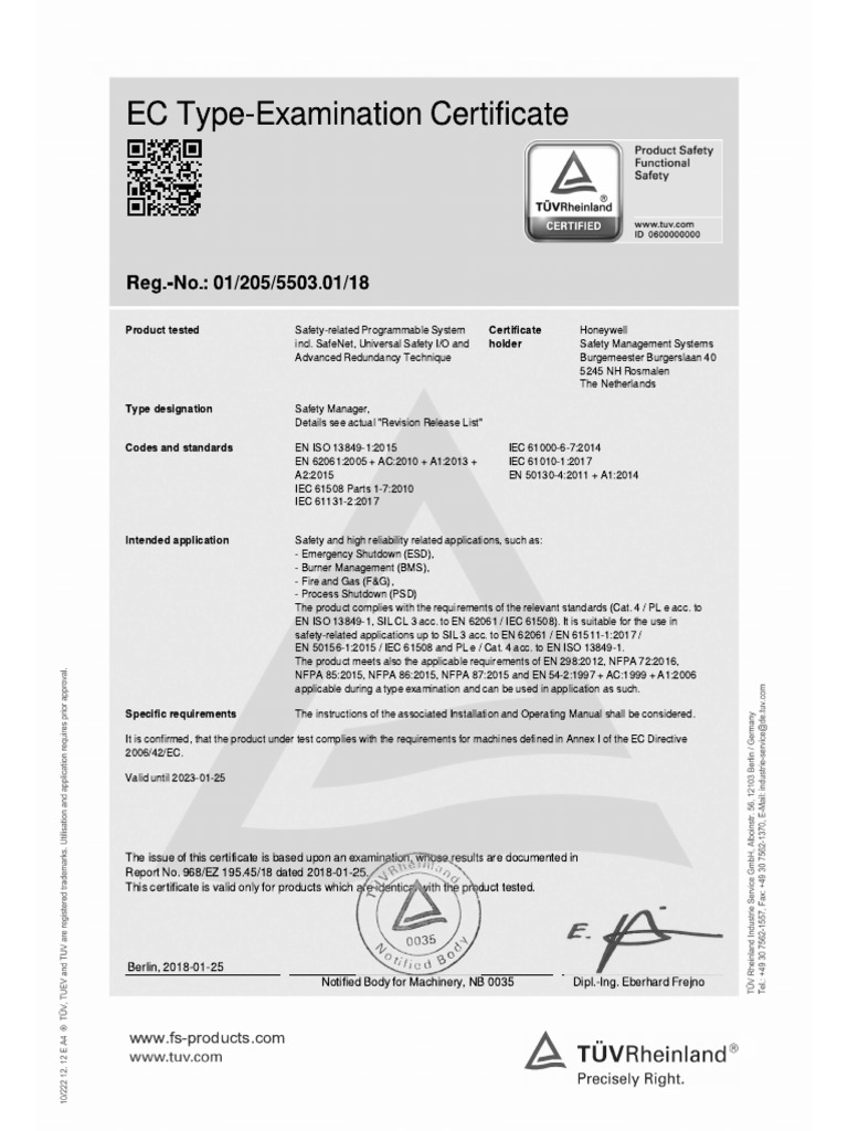 TUV Certificate | PDF