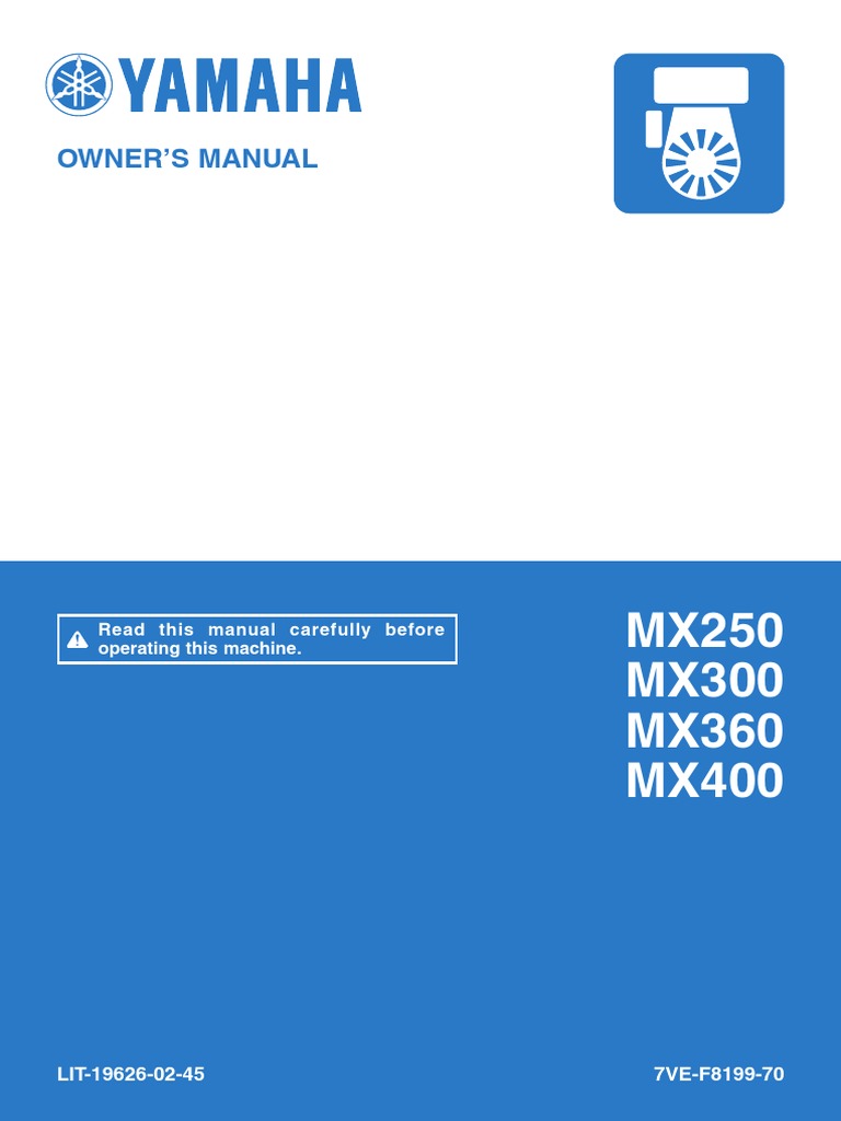 MX250 MX300 MX360 MX400: Owner'S Manual | PDF