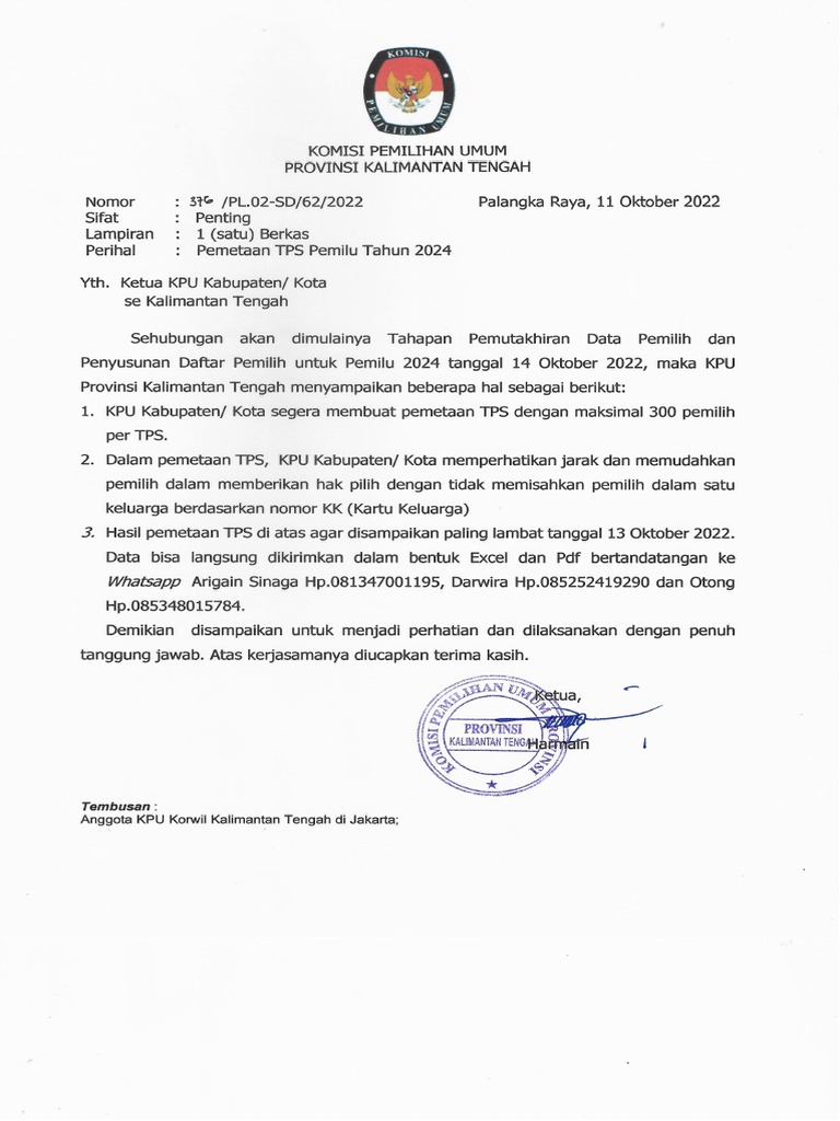 Pemetaan TPS Pemilu Tahun 2024 | PDF
