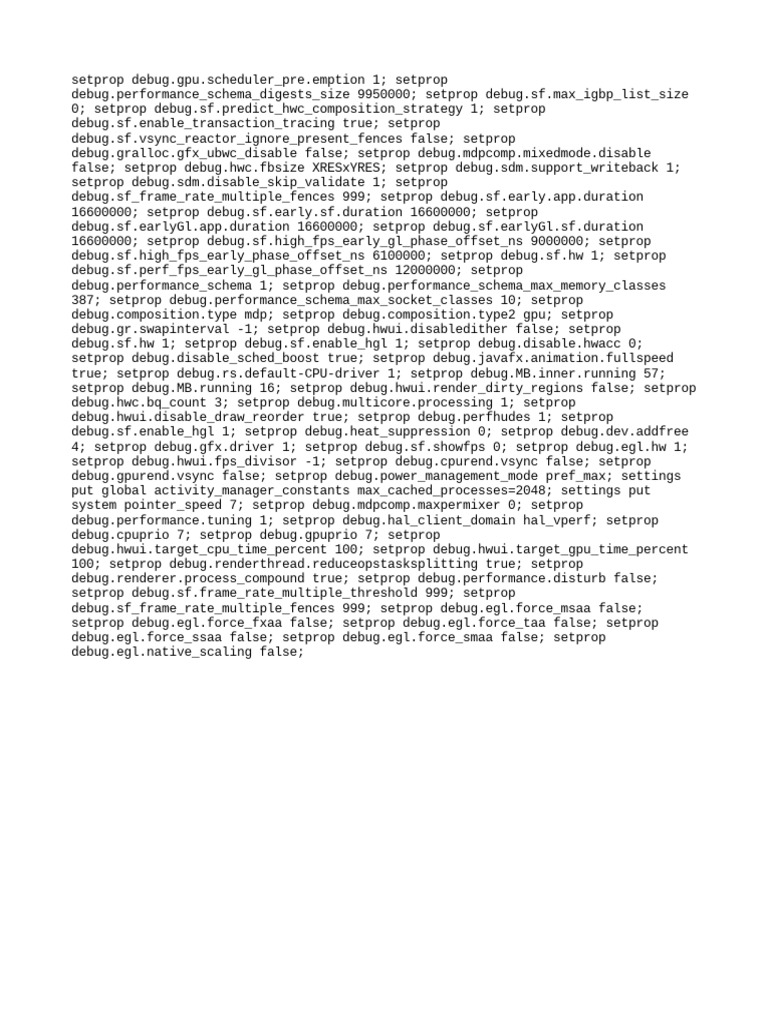 Setprop Balanced Performance | PDF