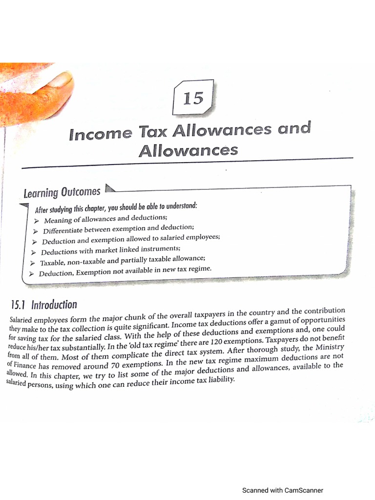 Income Tax Allowances | PDF