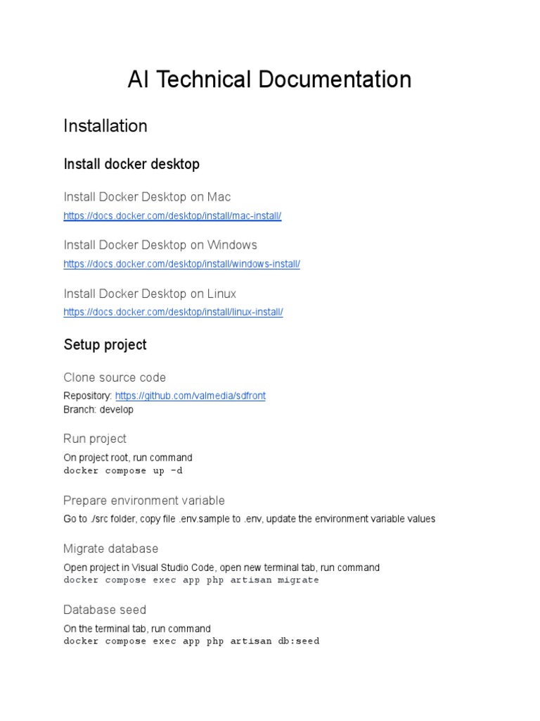 AI Technical Documentation | PDF