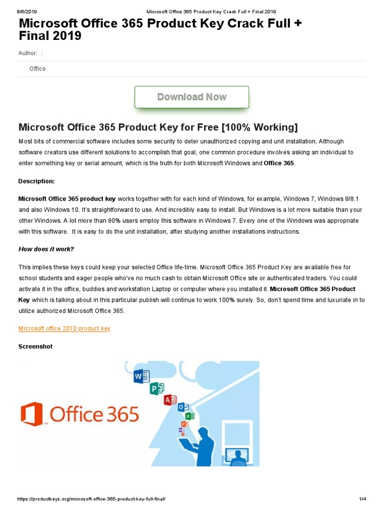 Microsoft Office 365 Product Key | PDF | Microsoft Windows | Microsoft ...