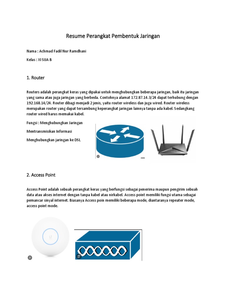 01-Perangkat Jaringan-Achmad Fadil Nur Ramdhani | PDF