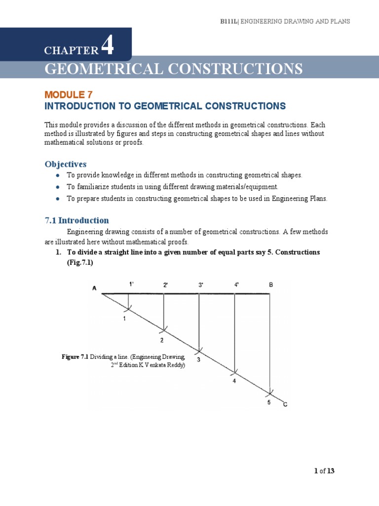 B111L Engineering Drawing and Plans Module 7 | PDF | Angle | Geometry
