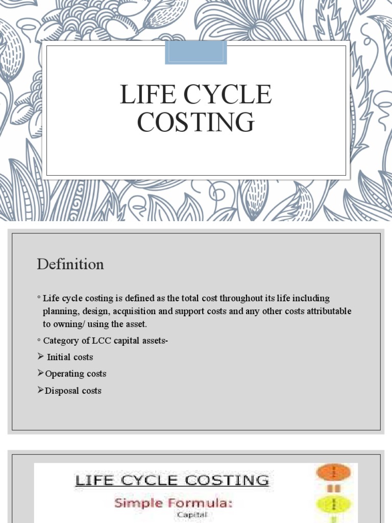 Life Cycle Costing: Definition & Benefits | PDF | Business