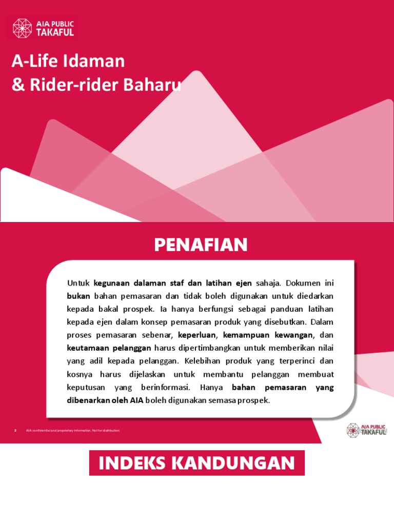 A-Life Idaman Training Slides BM | PDF