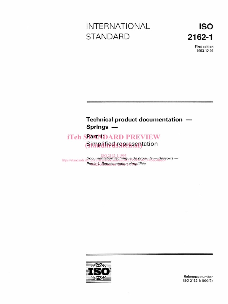 Iso 2162 1 1993 | PDF