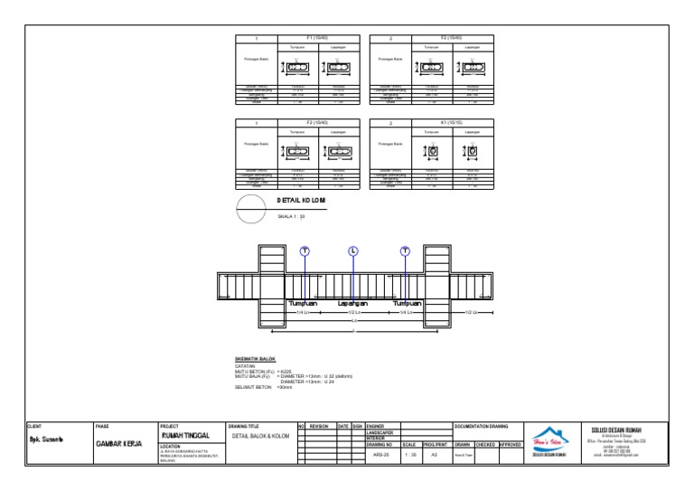 Ars-20 Detail Balok & Kolom | PDF