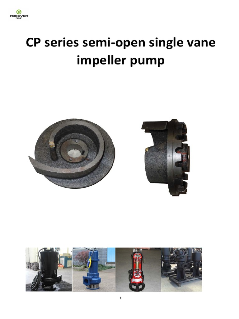 CP Series Semi Open Single Vane Impeller Pump | PDF | Pump | Chemical ...