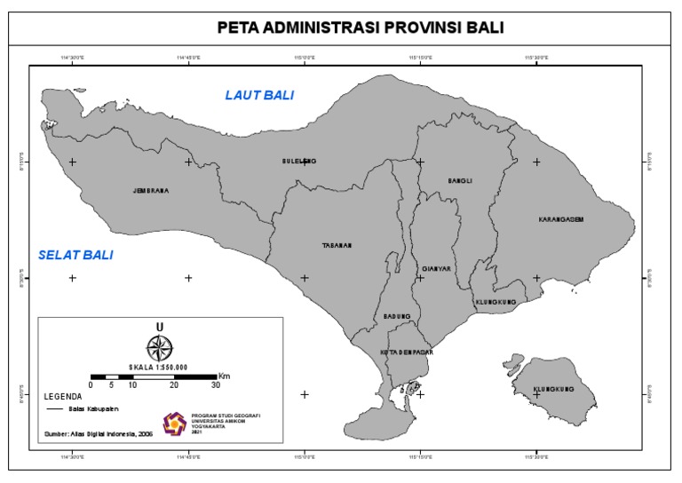 Guide Map - Peta Bali | PDF