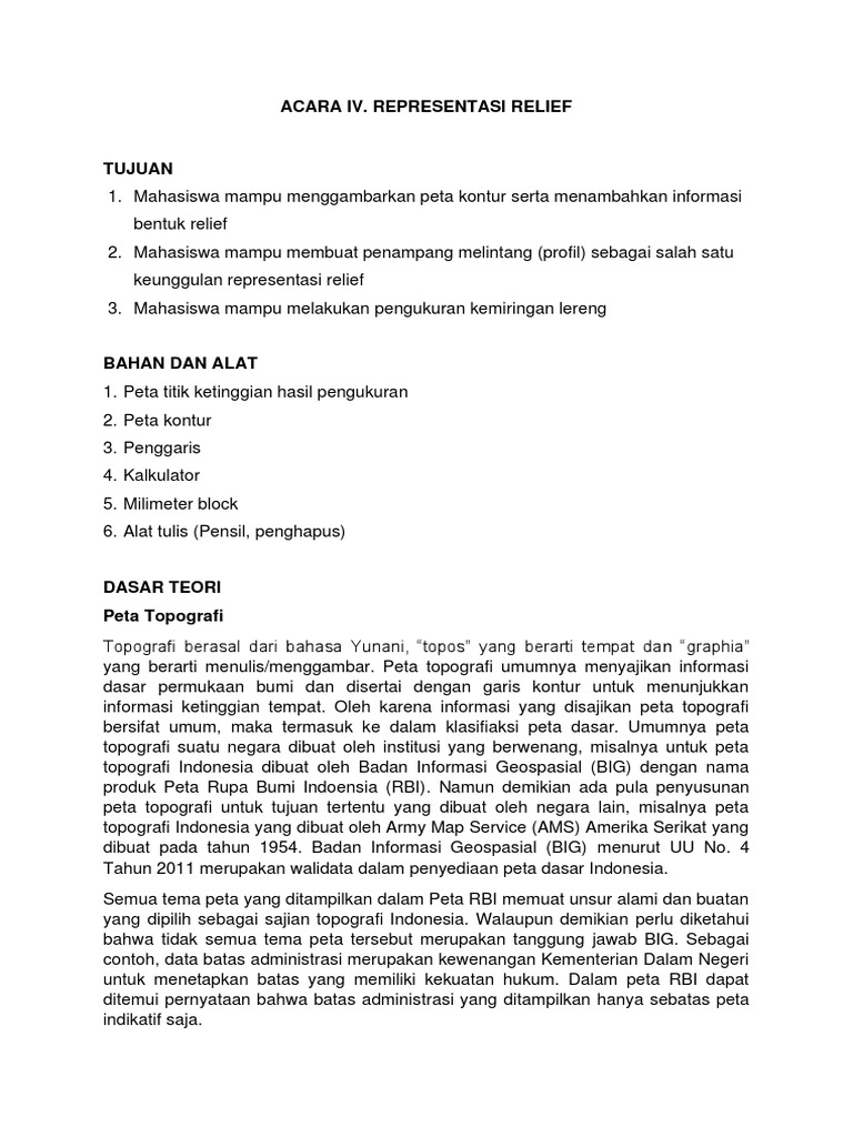 Modul Representasi Relief | PDF