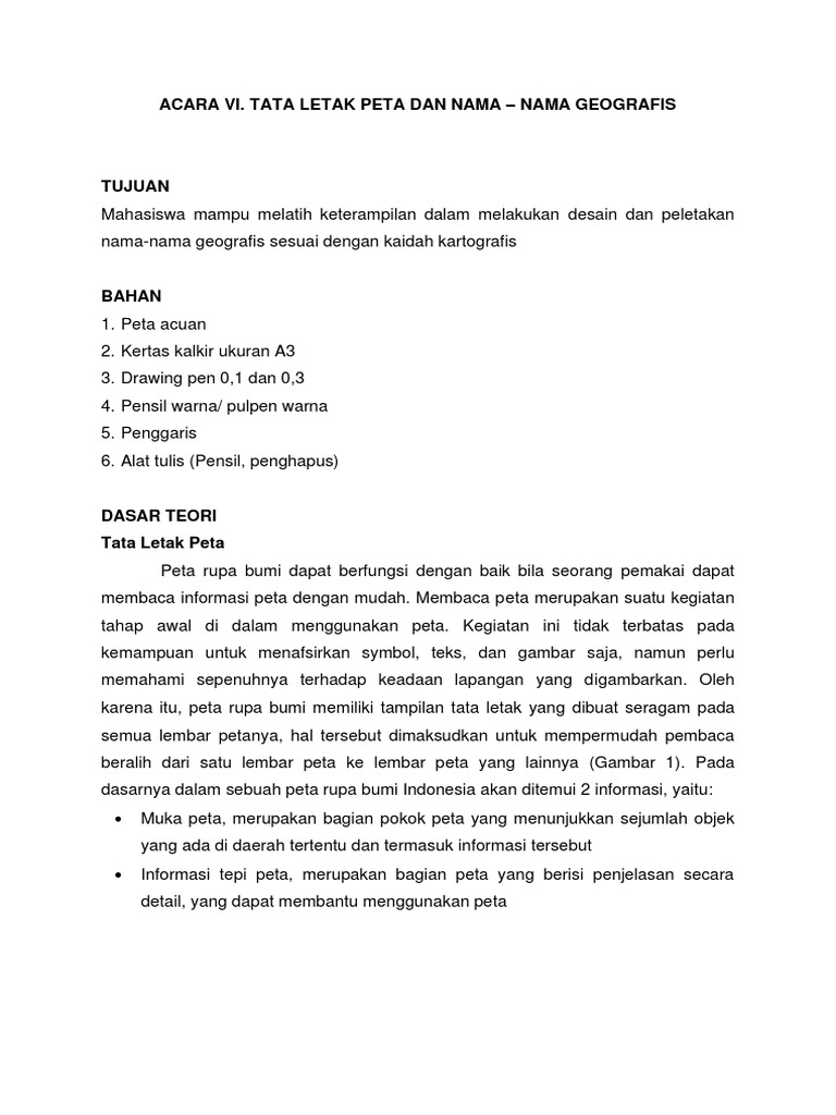 Modul Tata Letak Peta | PDF