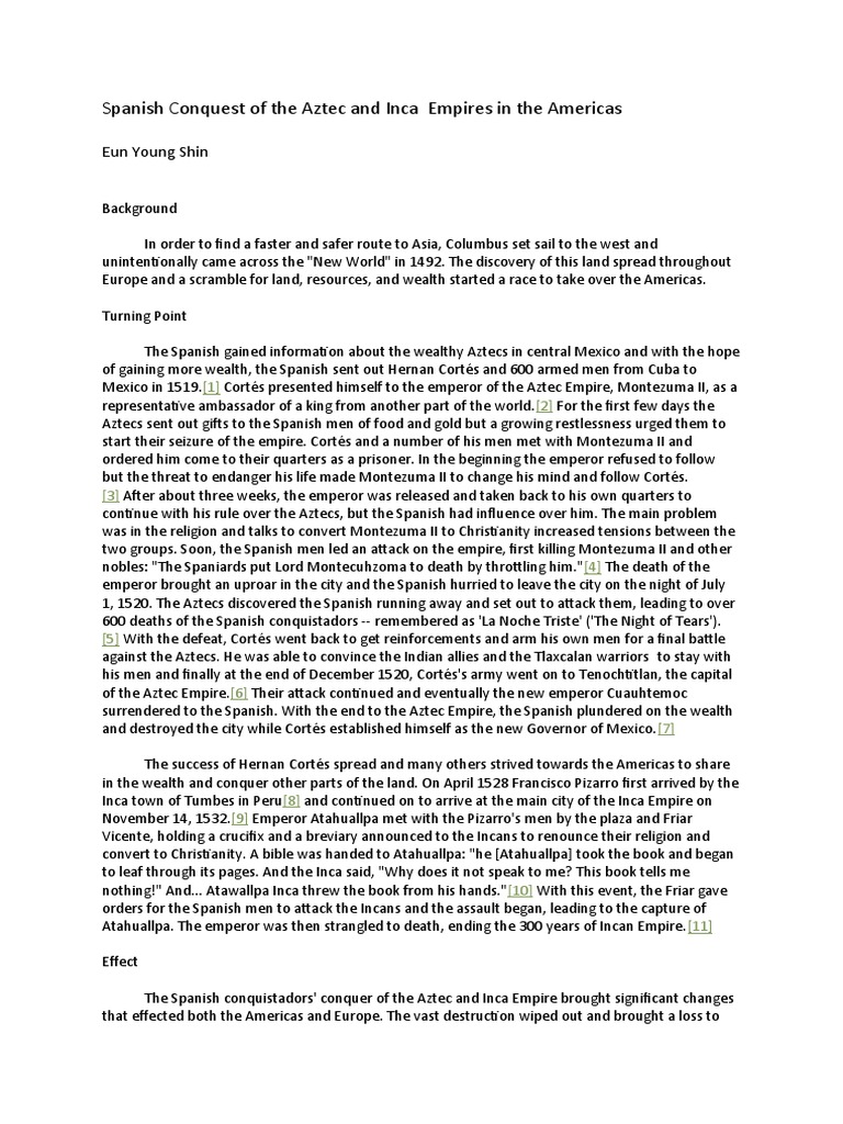 Spanish Conquest of the Aztec and Inca | PDF