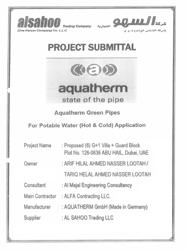 Green Pipe - Aquatherm | PDF