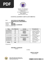 NLC Sample Class Program and Schedule | PDF