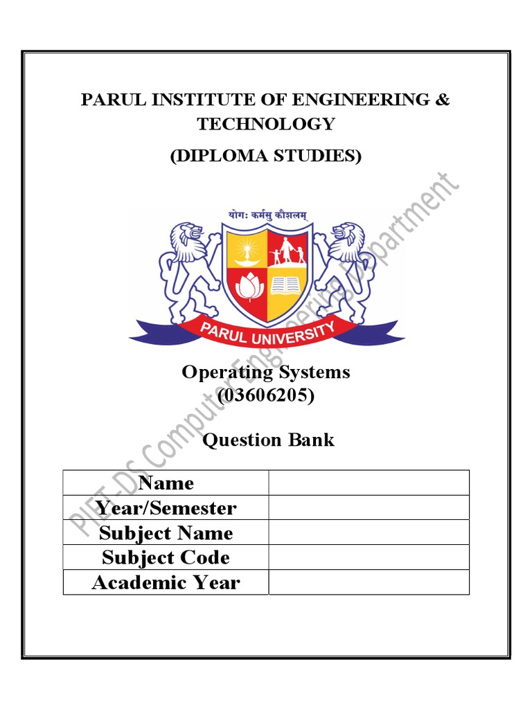 OS QB Final Ch-1 To 3 Mid Exam | PDF | Process (Computing) | Operating System