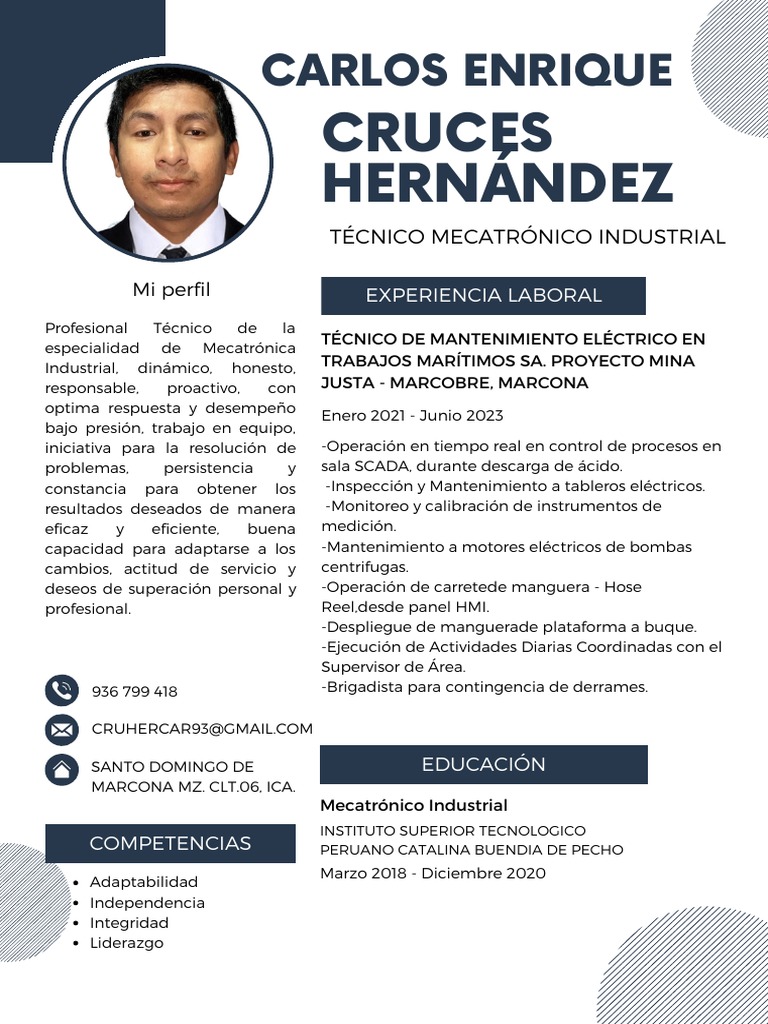 CV - Carlos Enrique Cruces Hernandez | PDF | Business | Ingeniería