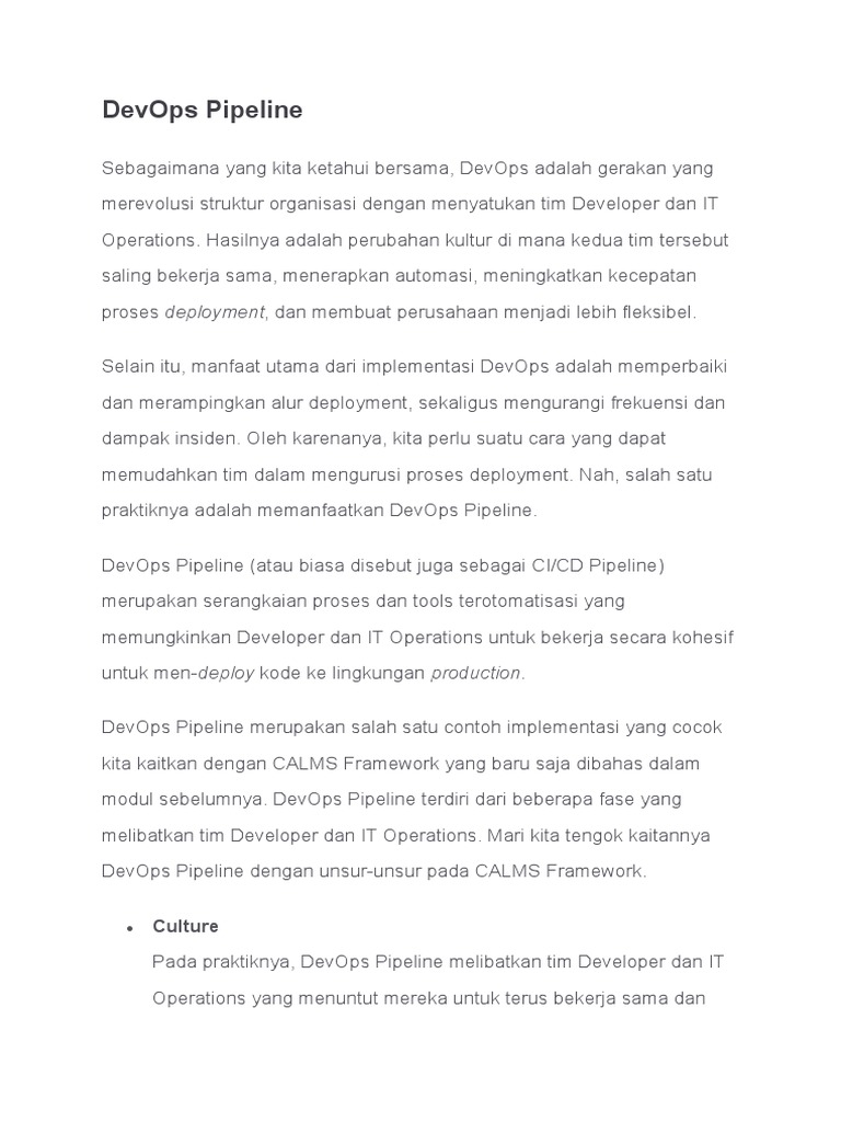 DevOps Pipeline | PDF