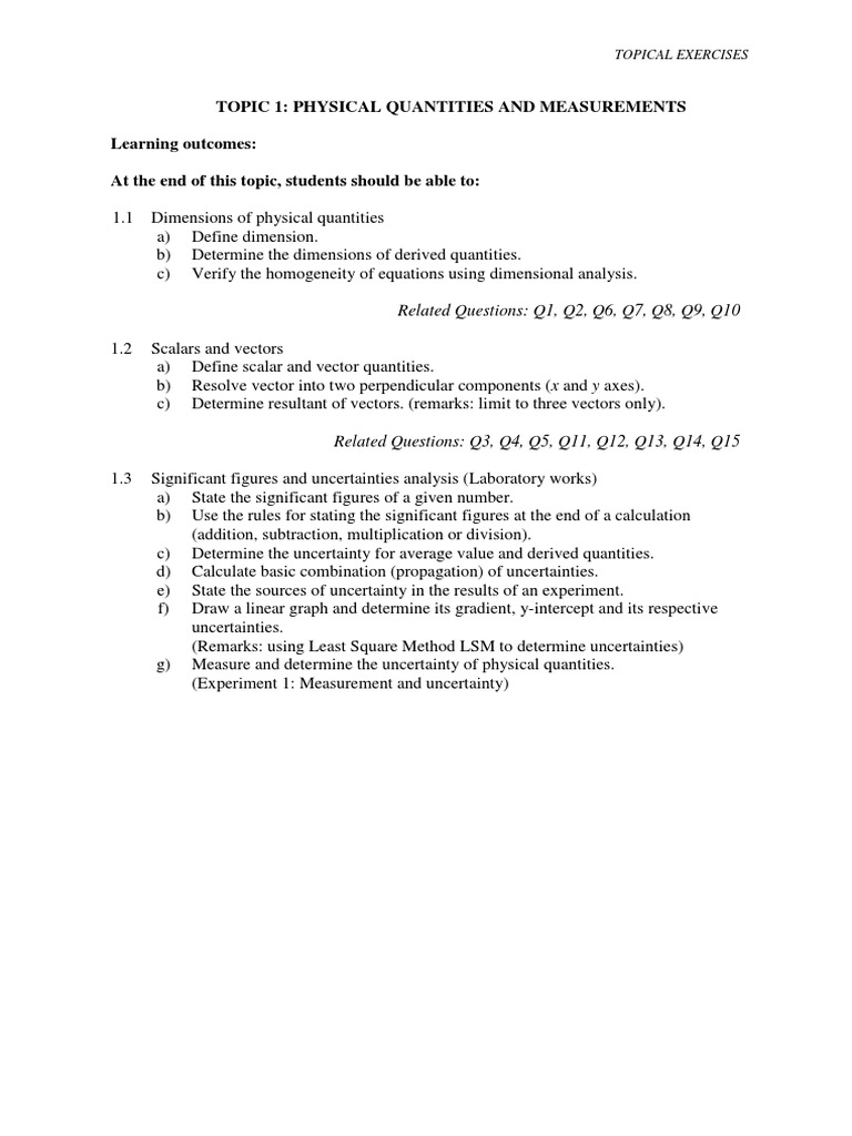 Tutorial Topic 1 | PDF | Euclidean Vector | Velocity