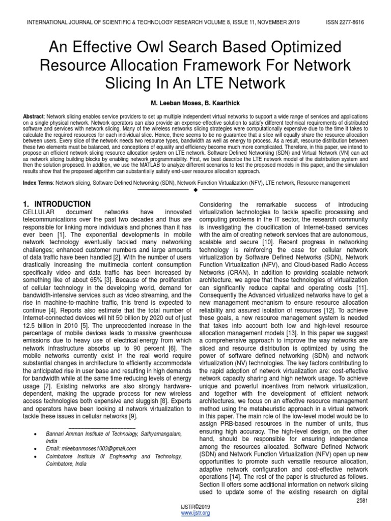 Optimized Resource Allocation in LTE Network | PDF | Computer Network ...