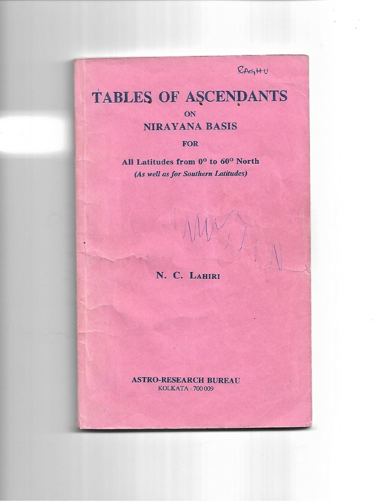 Table of Ascendent-N C Lahiri | PDF