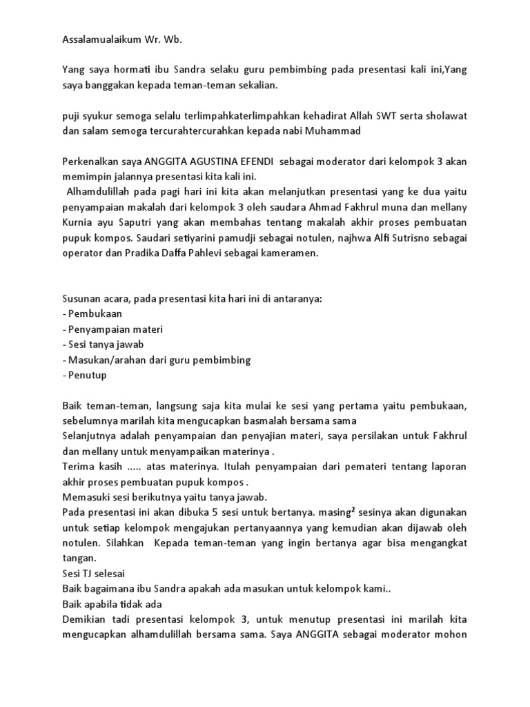 Teks Moderator | PDF | Seni & Disiplin Bahasa | Agama & Spiritualitas