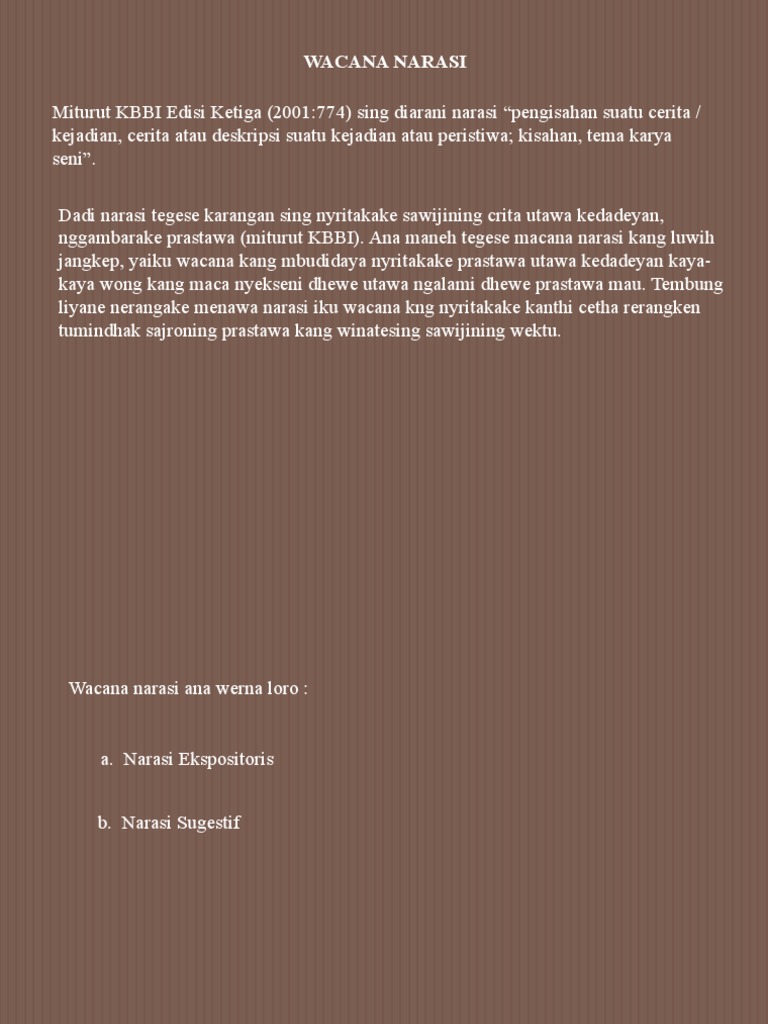 Media Pembelajaran Bahasa Jawa Wacana Narasi | PDF