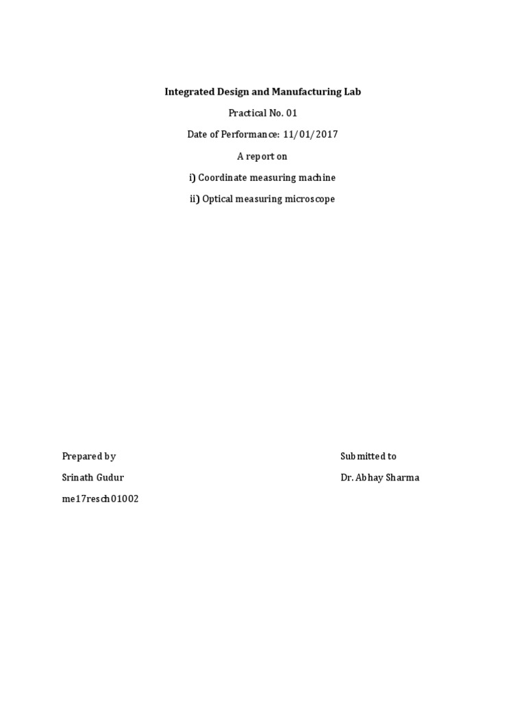 IDM Lab1 | PDF | Physical Sciences | Equipment