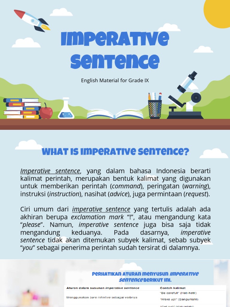 Imperative - Sentence - Grade - Ix 2 | PDF