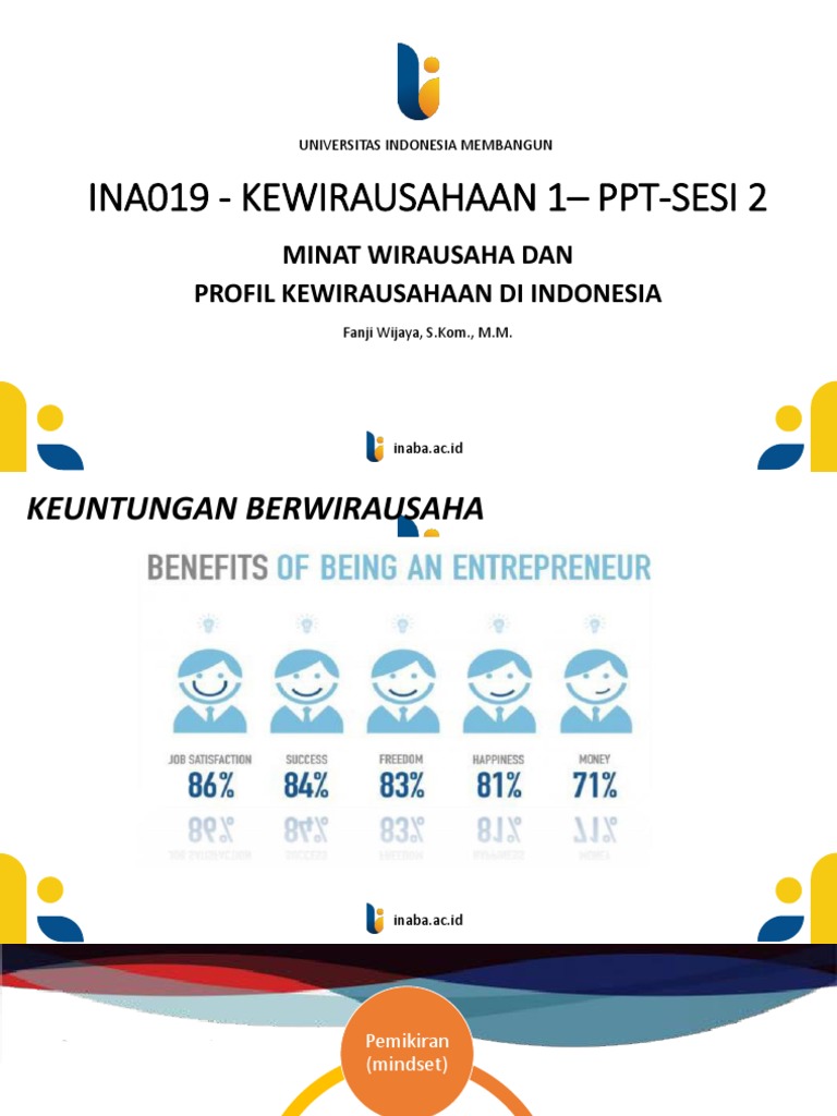 Ina019 - PPT - Kewirausahaan 1 - Sesi 2 | PDF