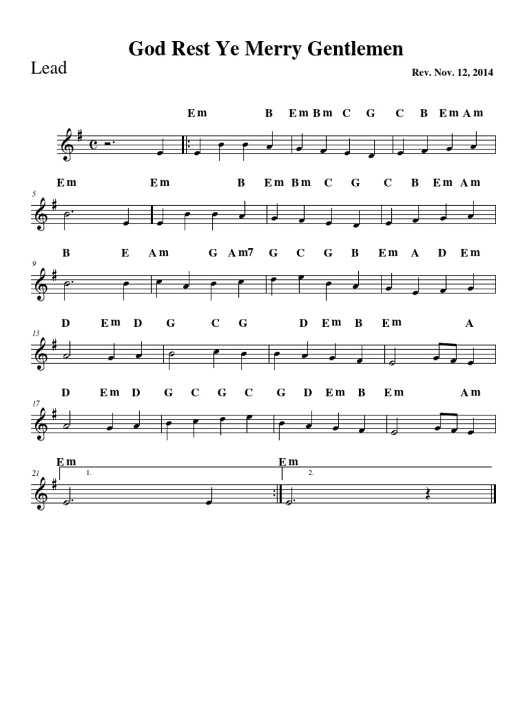 God Rest Ye Merry Gentlemen | PDF