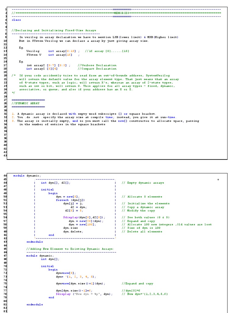 SV Code Exampls | PDF | Computer Data | Computer Architecture