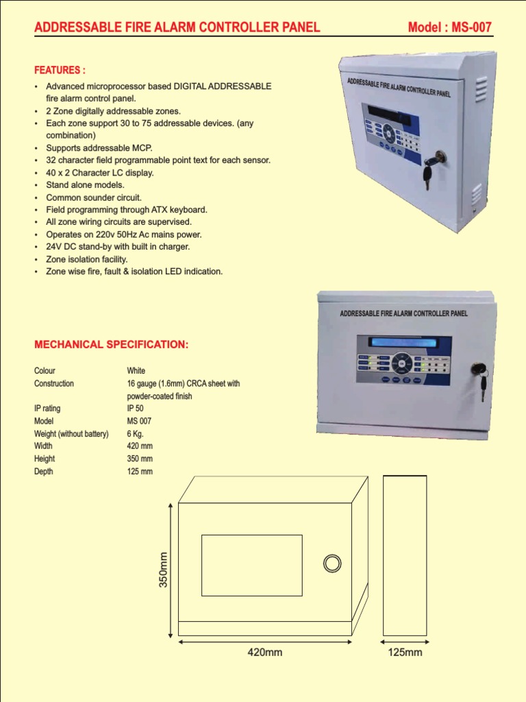 Agni Star Addressable Panel Technical Specification | PDF