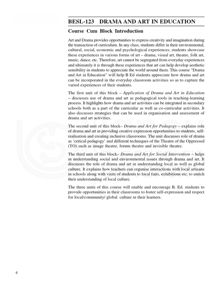 9 Drama and Art in Education 1 | PDF | Learning | Experience