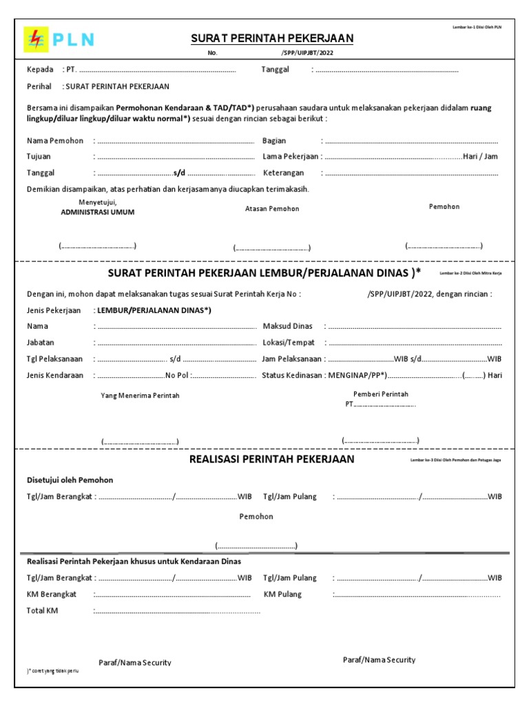 Surat Perintah Pekerjaan 2022 | PDF | Pengelolaan Keuangan & Uang