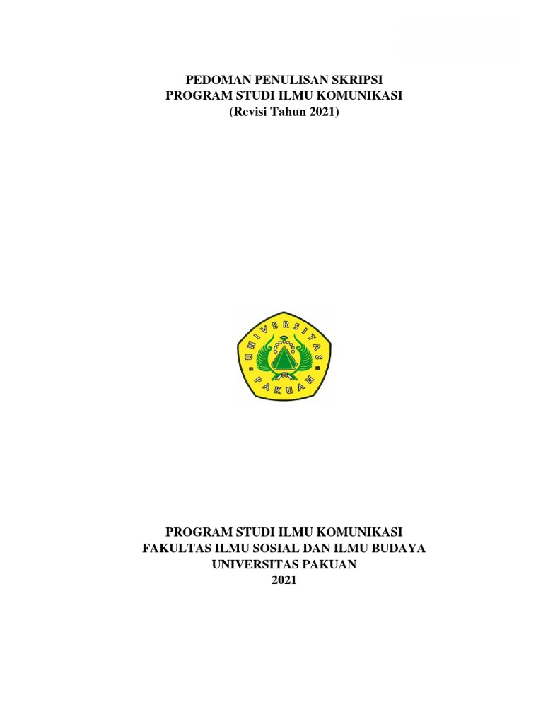 Fix2 Revisi 2021 - Pedoman Penulisan Skripsi | PDF