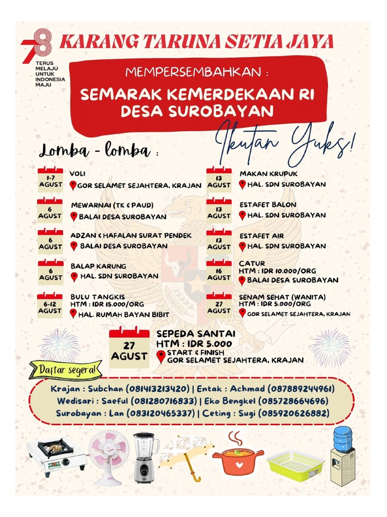 Brosur Agustusan Surobayan | PDF