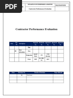 Contractor Performance Evaluation Form | PDF | Occupational Safety And ...