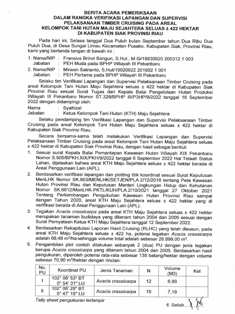 Bap-Potensi KTH - MS - 20220926 - 0001 | PDF