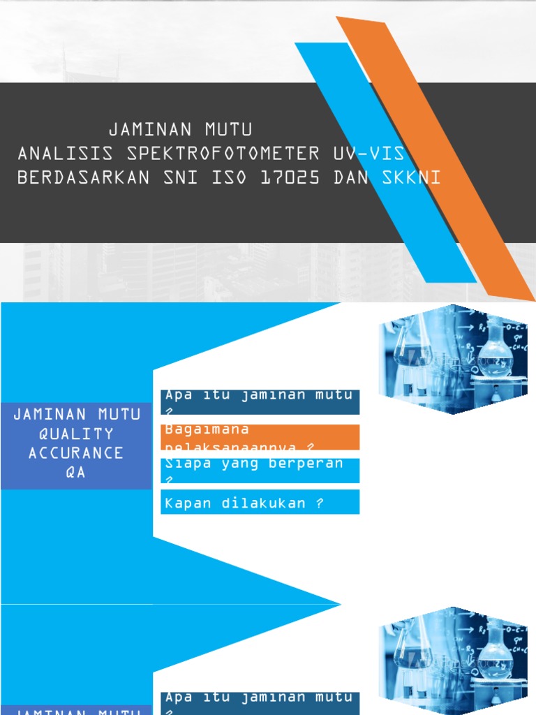 Materi Webinar Jaminan Mutu Analisa Spektrofotometer UV VIS Based On SNI ISO 17025 Dan SKKNI | PDF