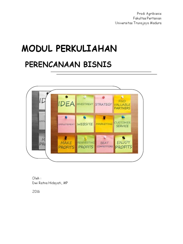 Modul Rencana Bisnis Dwi Ratna Hidayati 2014 | PDF
