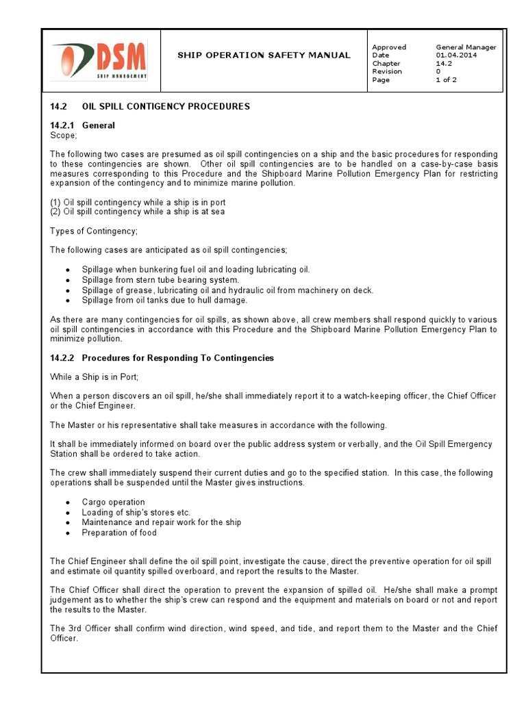 Oil Spill Response Guide | PDF | Business