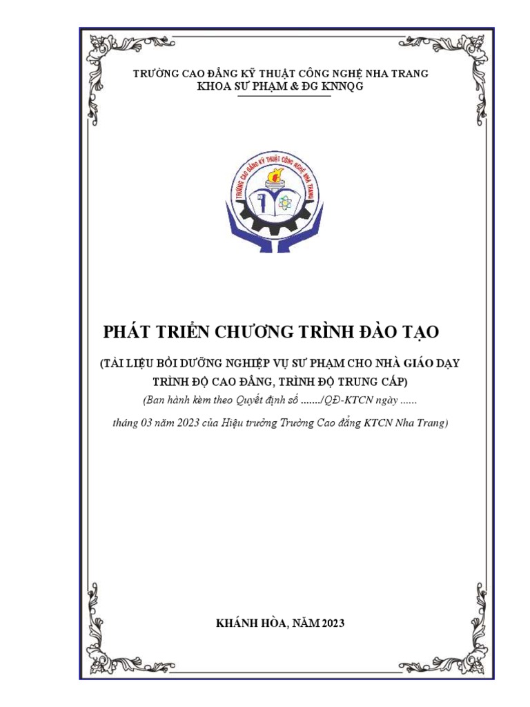 TL - MD02 - PTCT Dao tao-TCCD | PDF