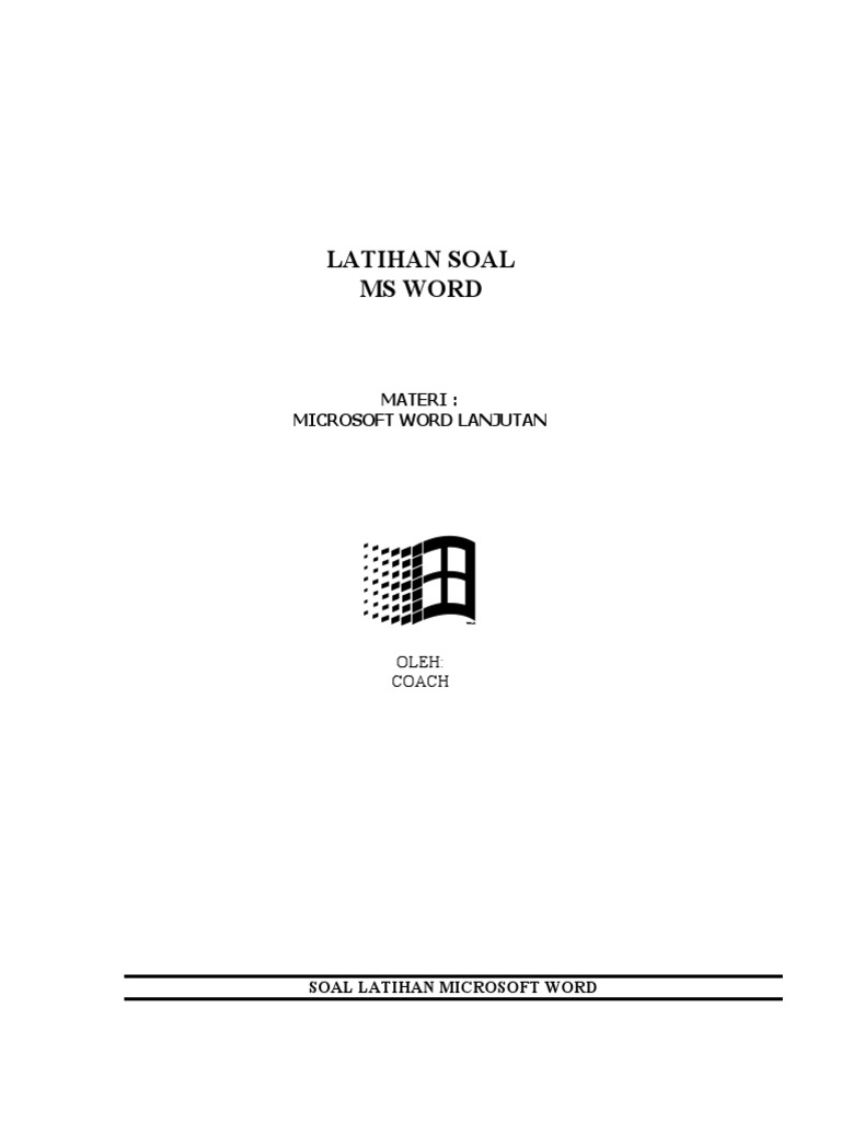 Soal Latihan Praktek Ms Word 1 | PDF