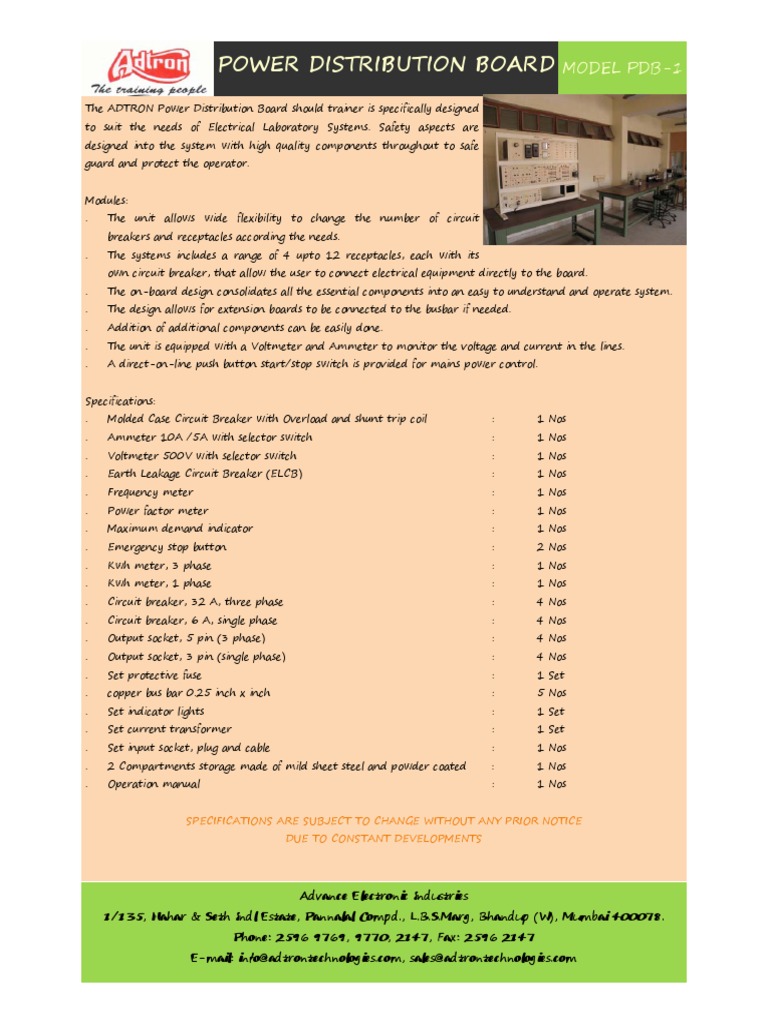Power Distribution Board | PDF | Ac Power Plugs And Sockets | Electric ...